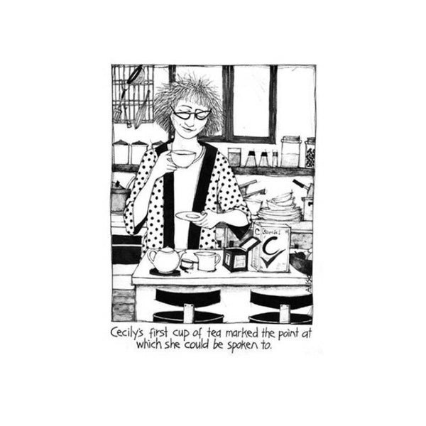Cecily - First Cup of Tea Tea Towel - Bolt of Cloth