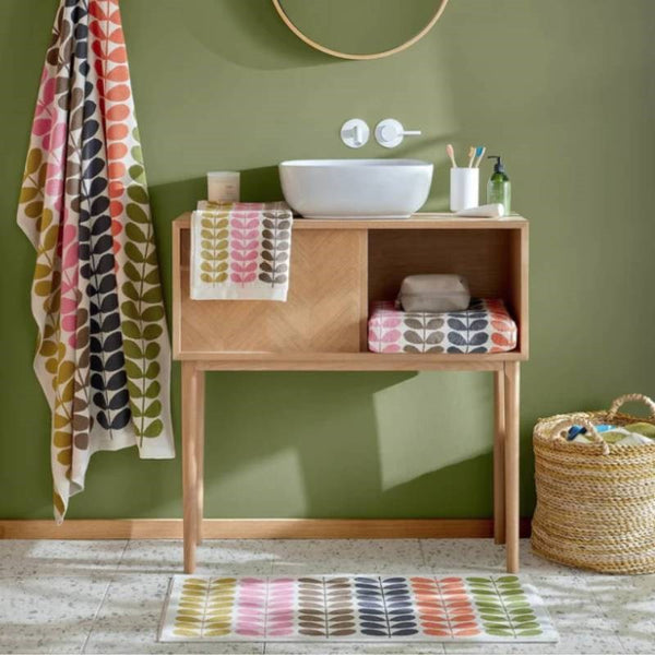 Multi Stem Bath Mat in auburn - Bolt of Cloth