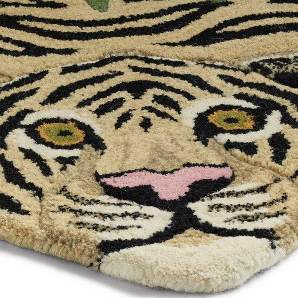 Floral White Tiger Rug - Large - Bolt of Cloth