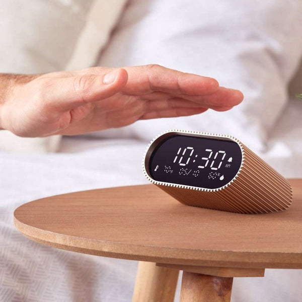 Lexon Ray Clock in vivid gold - Bolt of Cloth