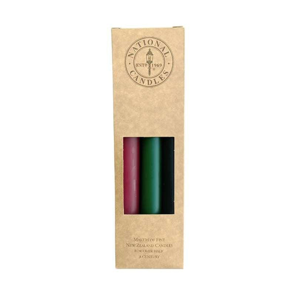 Berry Bush Taper Candle 240mm set of 6 in burgundy, hunter, forest ...