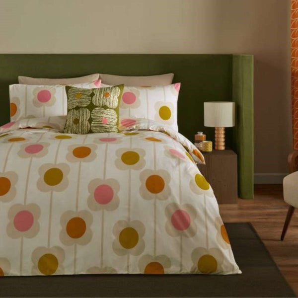 Abacus Flower Pillowcase Pair 50x75cm in sunrise - Bolt of Cloth