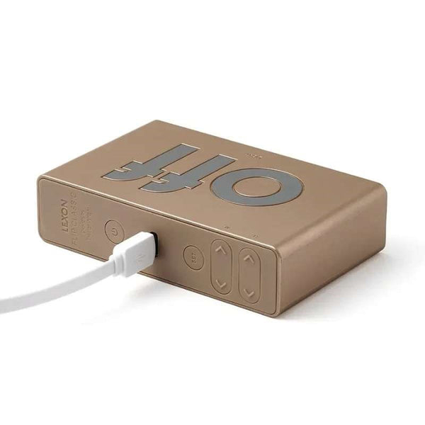 Lexon Flip Classic Alarm Clock in soft gold - Bolt of Cloth