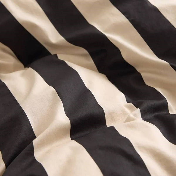 Striped Quilt Cover in vanilla bean stripes - Bolt of Cloth