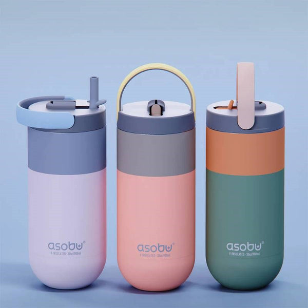Orbit Bottle 900ml in pastel peach - Bolt of Cloth