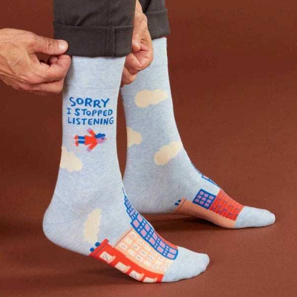 Mens Socks - I Stopped Listening - Bolt of Cloth