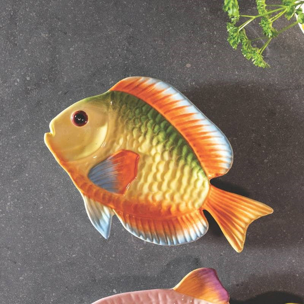 Rainbow Fish Plate 25.5cm - Bolt of Cloth