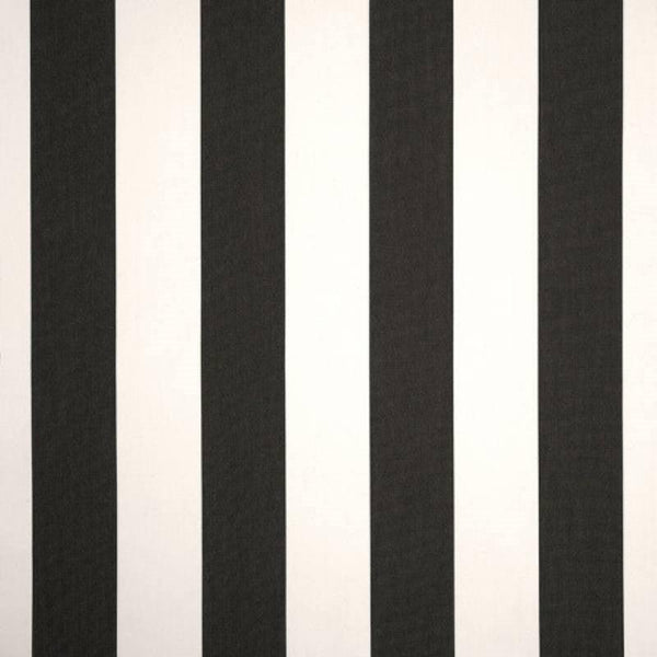 Outdoor Canvas Cabana Stripe in black and white - Bolt of Cloth
